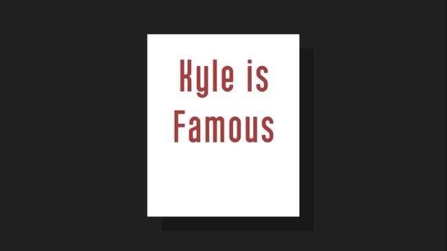 Kyle is Famous – Download Game | Free Game Planet